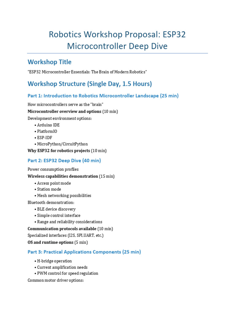 Esp32 Workshop | PDF