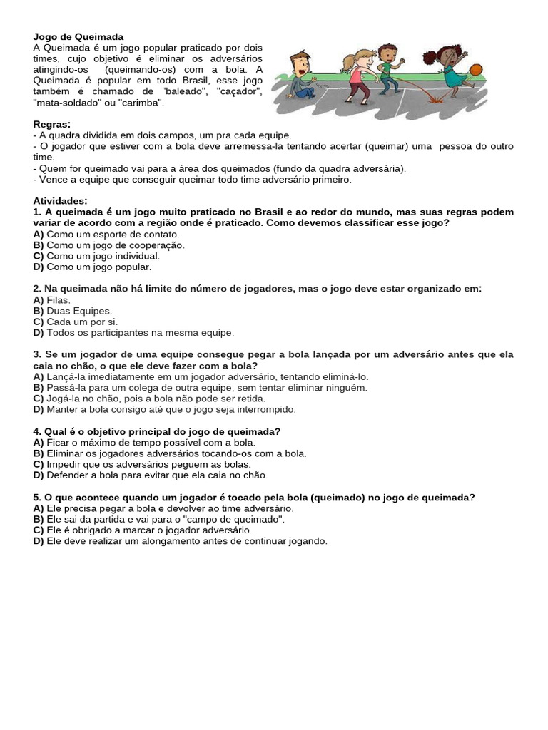 Jogo de Queimada | PDF