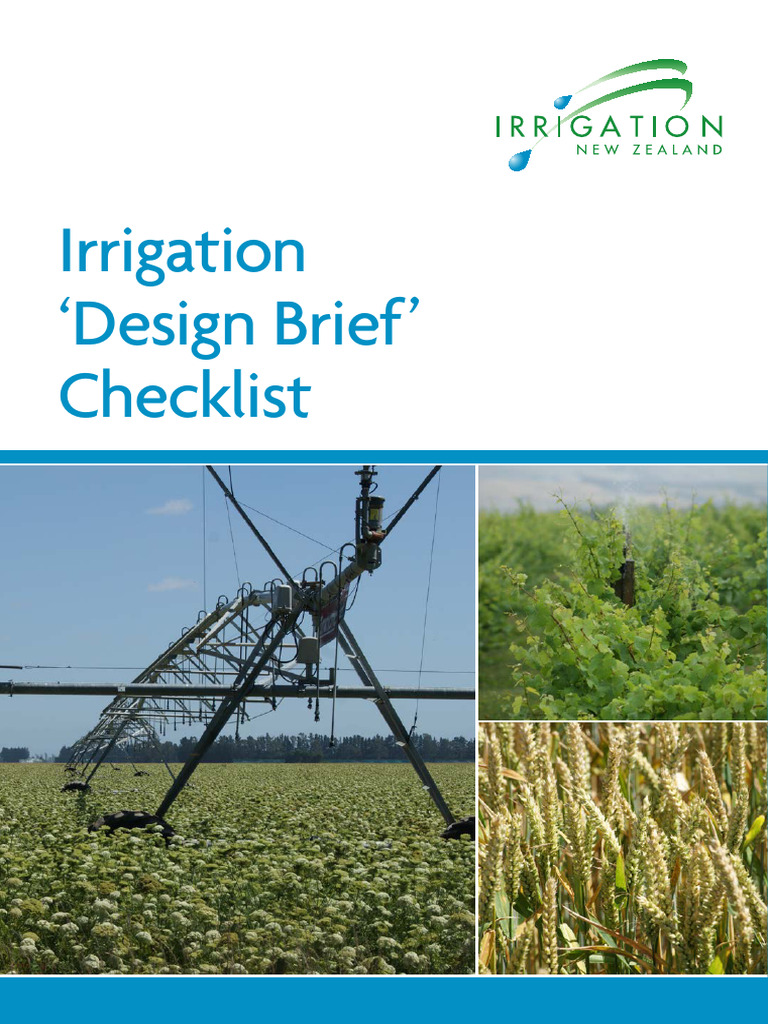 Irrigation Design Brief Checklist Guide | PDF | Soil | Water
