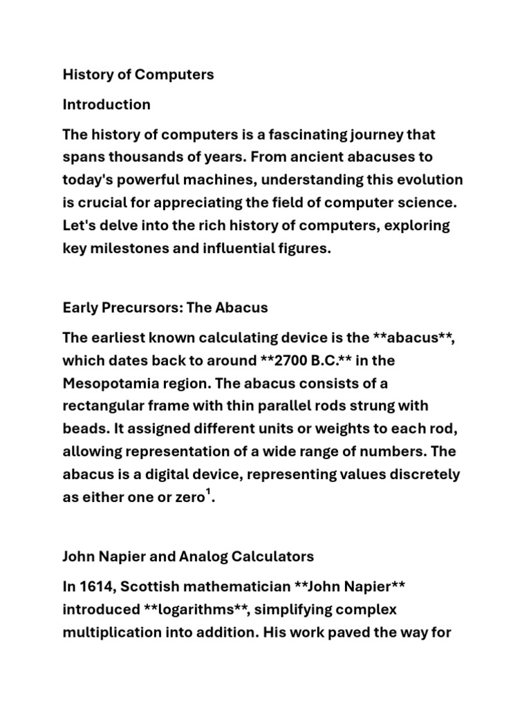 A History of The Computer | PDF | Personal Computers | Computing