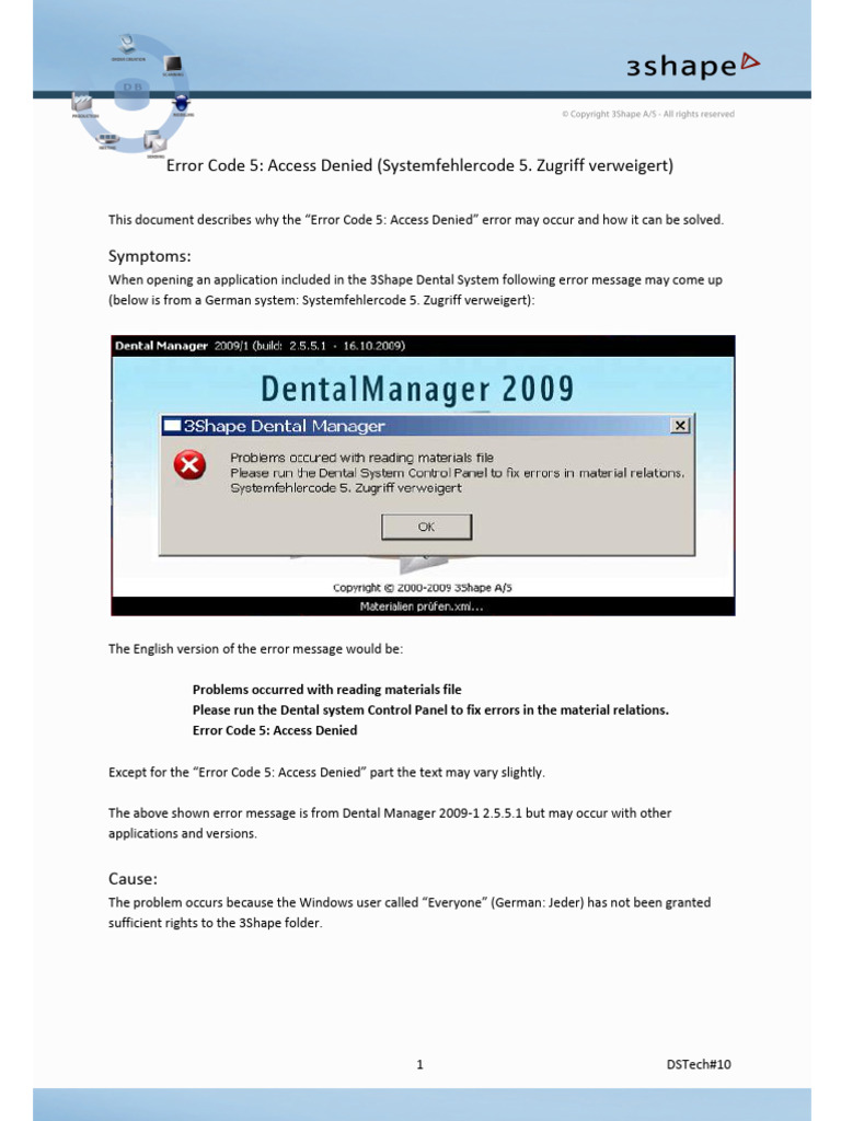 Error Code 5. Access Denied | PDF | Ibm Pc Compatibles | Computing