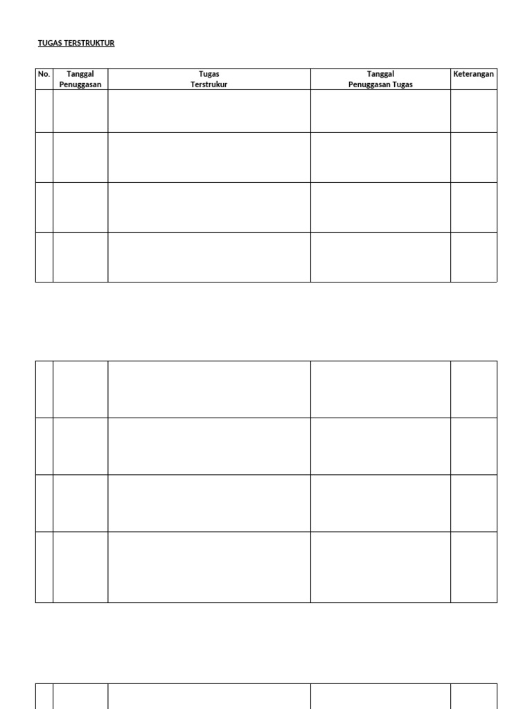 Format Tugas Terstruktur Dan Tidak | PDF