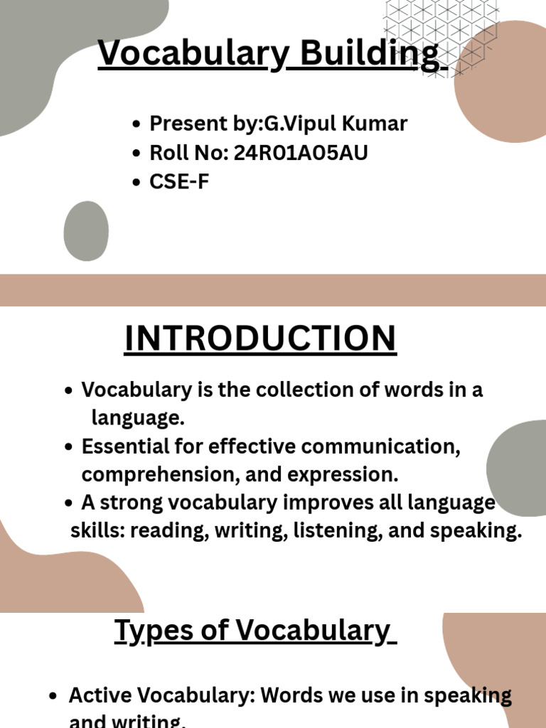 Effective Vocabulary Building Strategies | PDF