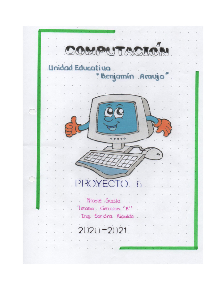 Guato Nicole-Proyecto 6 Y7 - Computacion-3BGU.B. | PDF