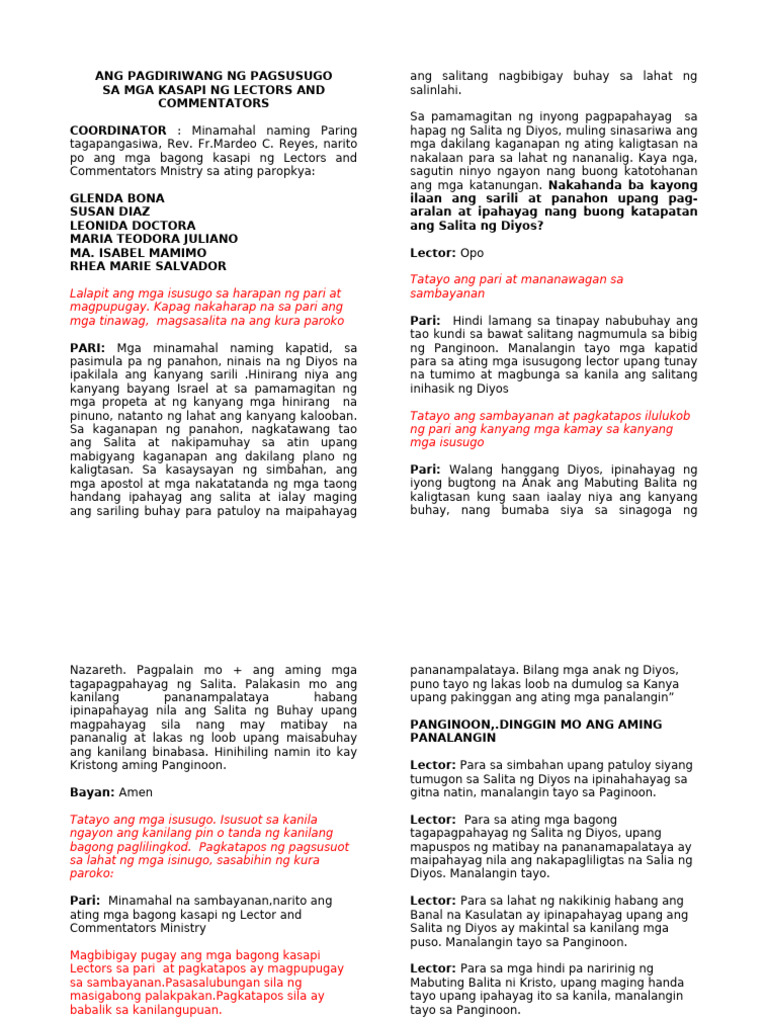Final 2024 PAgtatalaga NG Bagong LCM | PDF