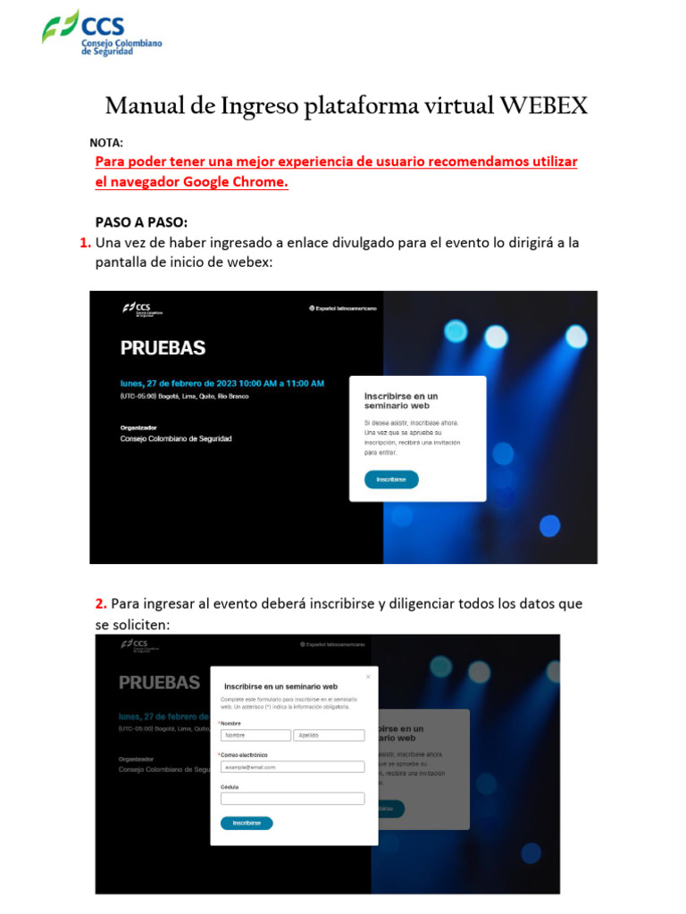 Manual Ingreso Webex | PDF