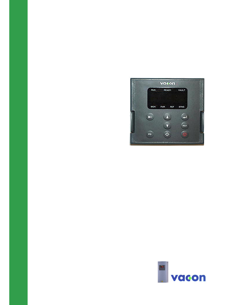 Vacon CX 7 Segment Panel User Manual Ud351B EN | PDF | Menu (Computing) | Computer Engineering