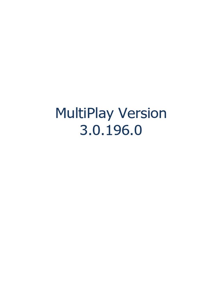 MultiPlay | PDF | Computer File | Keyboard Shortcut