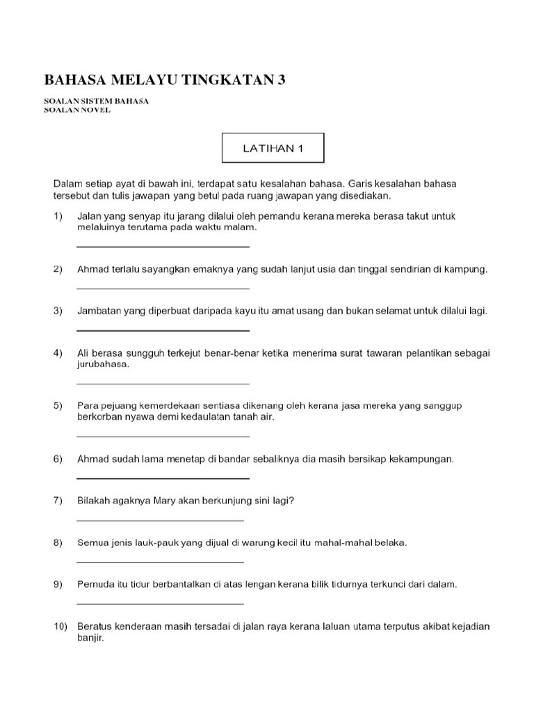 bahasa melayu sistem bahasa | PDF