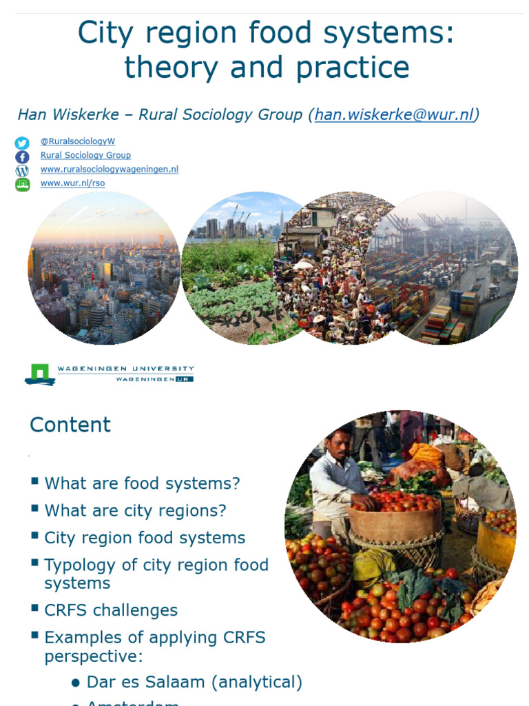 Lecture 20170906 - City Region Food Systems - Theory and Practice | PDF ...
