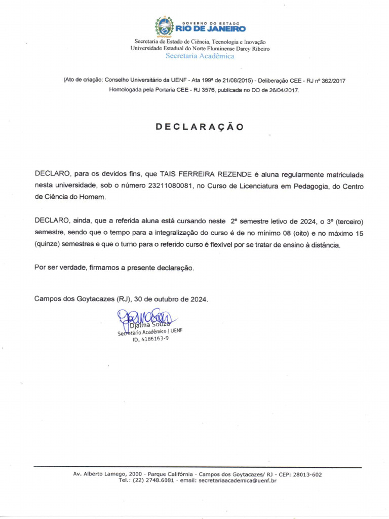 Decl. Tais Ferreira Rezende (2) | PDF