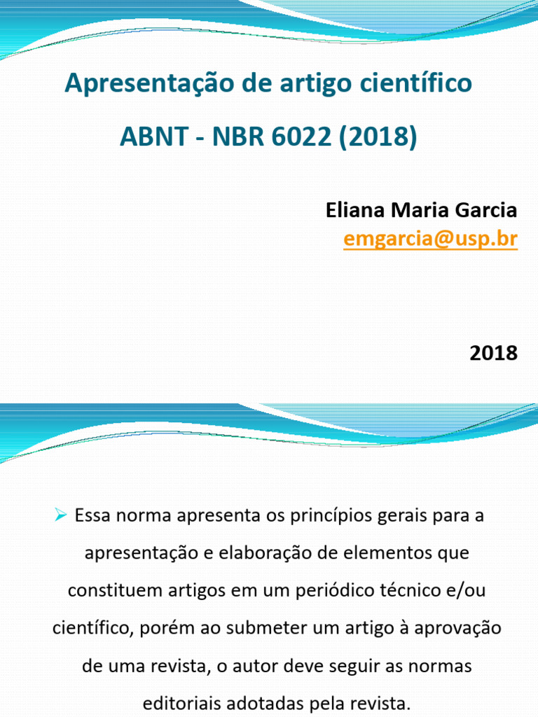 Apresentacao - de - Artigo - Cientifico - ABNT - NBR - 6022 - (2018 ...