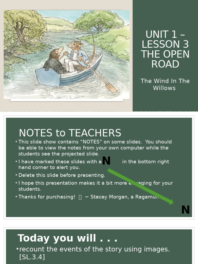 Unit 1 - Lesson 3 The Open Road: The Wind in The Willows | PDF | The ...
