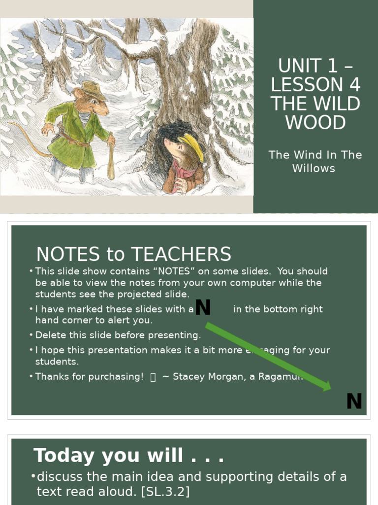 Unit 1 - Lesson 4 The Wild Wood: The Wind in The Willows | PDF