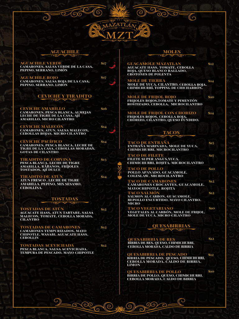 MZT Menu | PDF | Cilantro | Alimentos