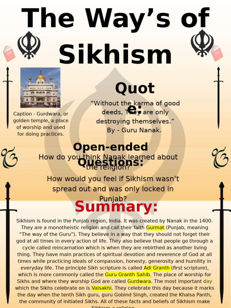 Overview of Sikhism and Gurdwara | PDF | Guru Granth Sahib | Punjab