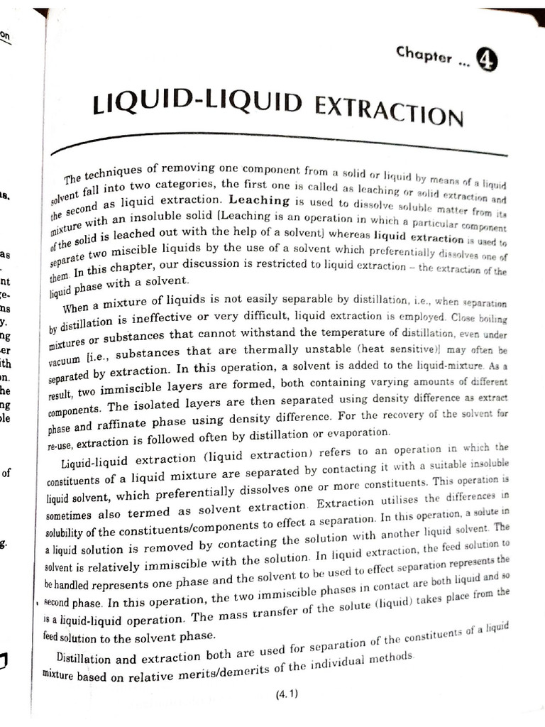 Liquid Liquid Extraction | PDF