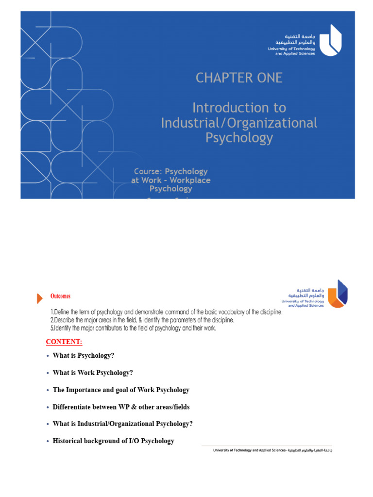 CH 1 - Introduction To IndustrialOrganizational Psychology (1) 2 | PDF ...