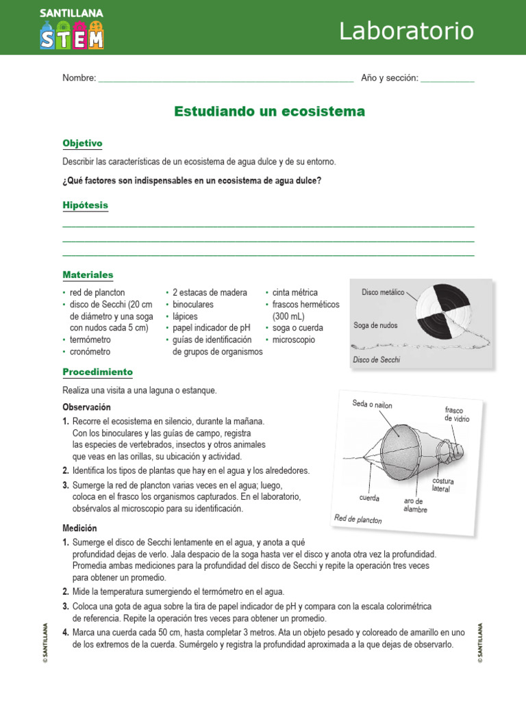 STEM B3 Lab1 | PDF | Ecosistema | Agua