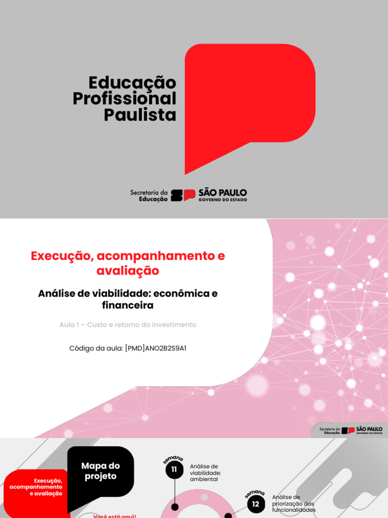 Projeto2°Bi Aula05.05.255 Aula1.viabilidadeEconômicaFinanceiraPMD) ANO2B2S9A1ALUNO | PDF | Custo