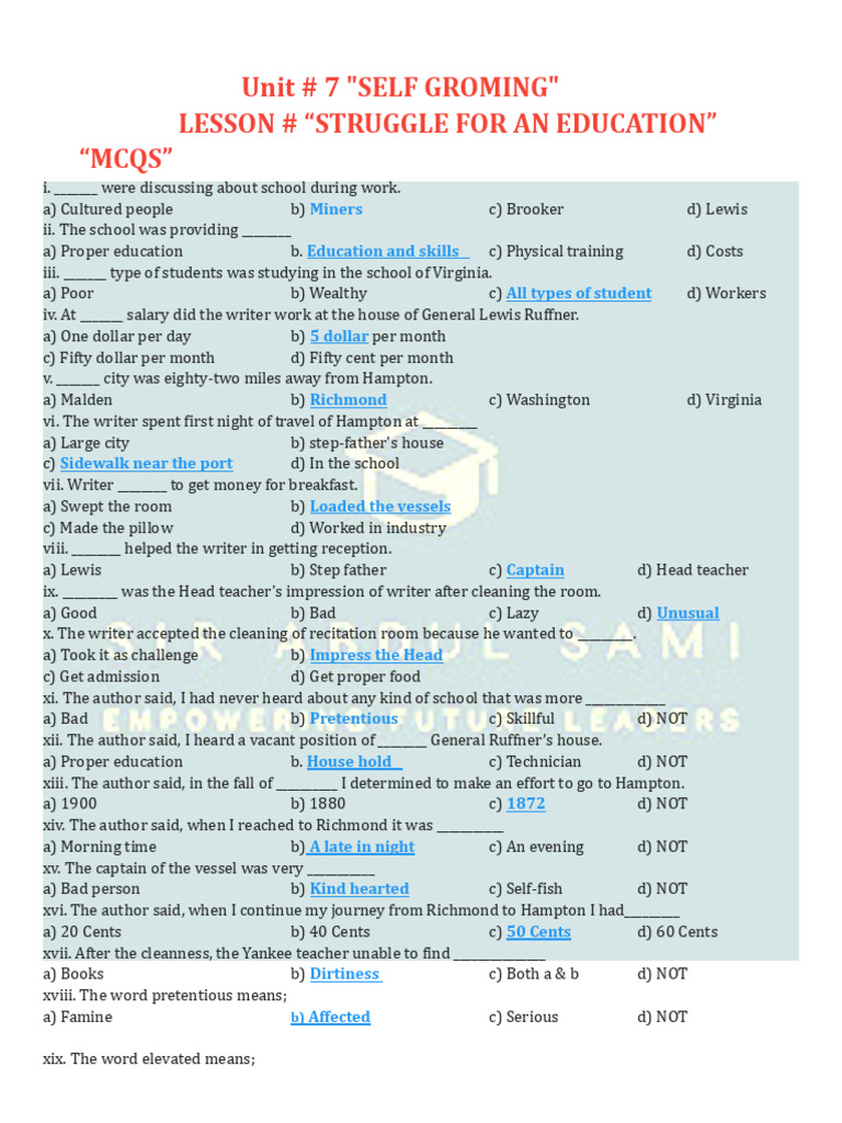 Xi English Struggle for an Education | PDF