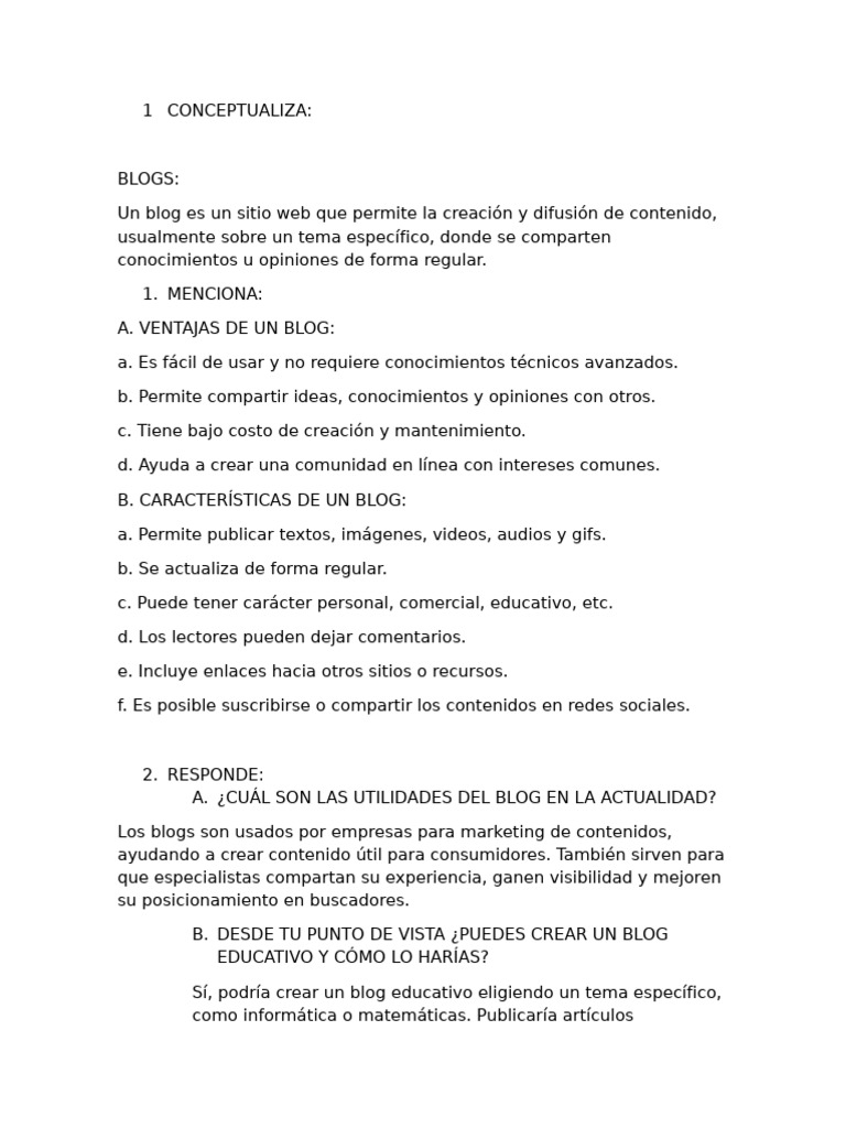 Ventajas y Usos de los Blogs Educativos | PDF | Blog | Lenguaje ensamblador