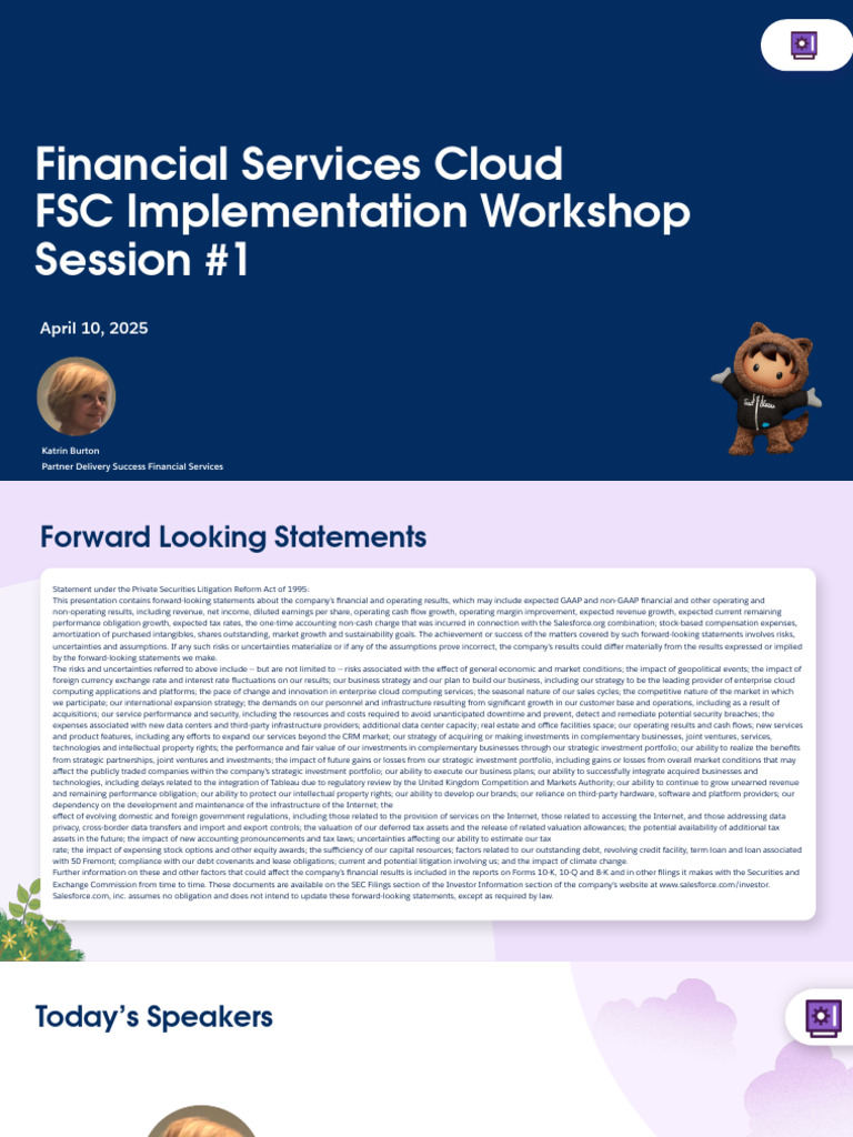 FSC Implementation Workshop - Session #1 April, 10 2025 | PDF | Investing | Credit Card