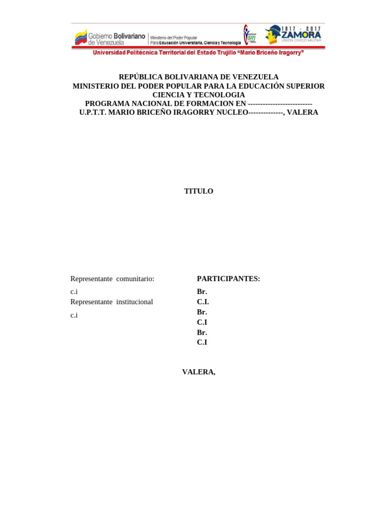 Formato Proyecto Comunitario | PDF