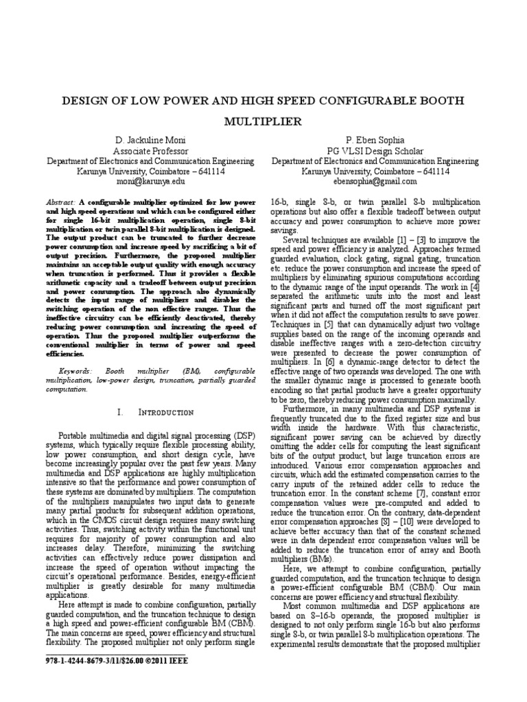 Booth Multiplier | PDF | Data Compression | Multiplication