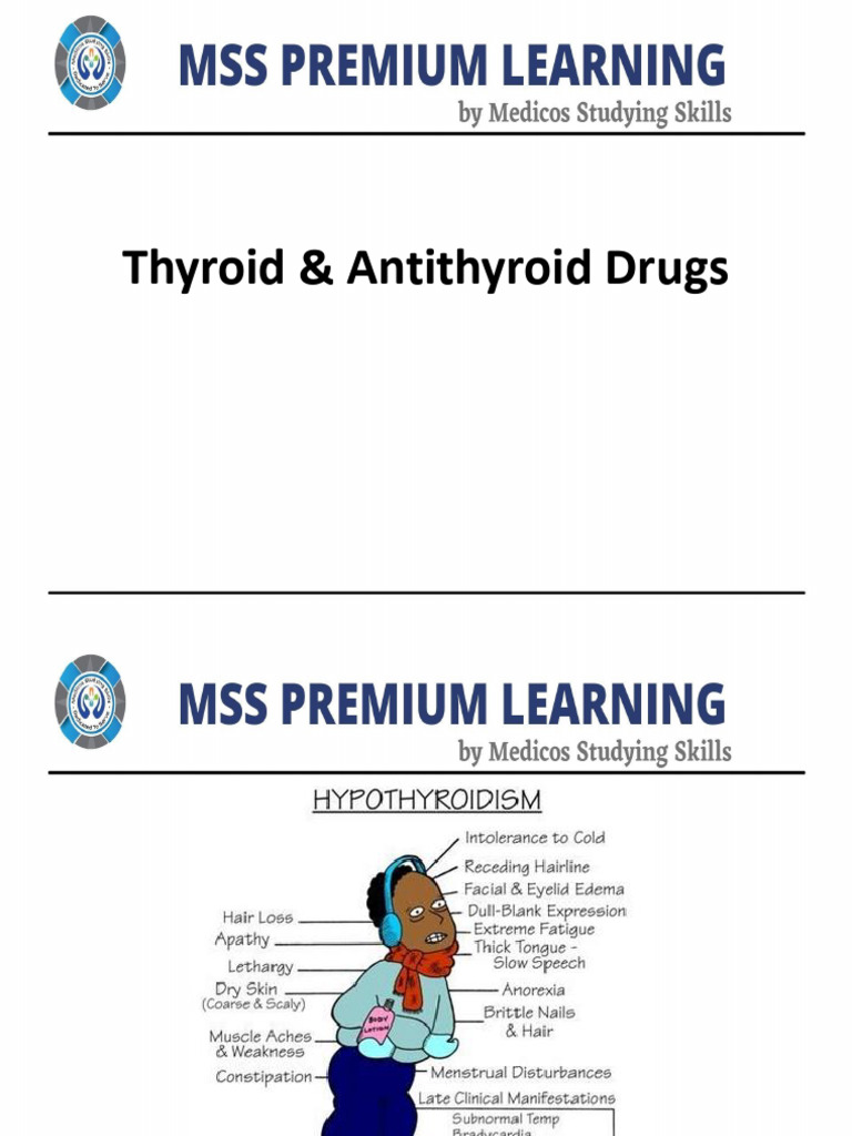 Antithyroid Drugs: Thiomides Overview | PDF | Hyperthyroidism | Thyroid