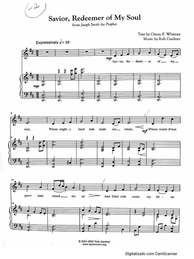 Savior, Redeemer of My Soul | PDF