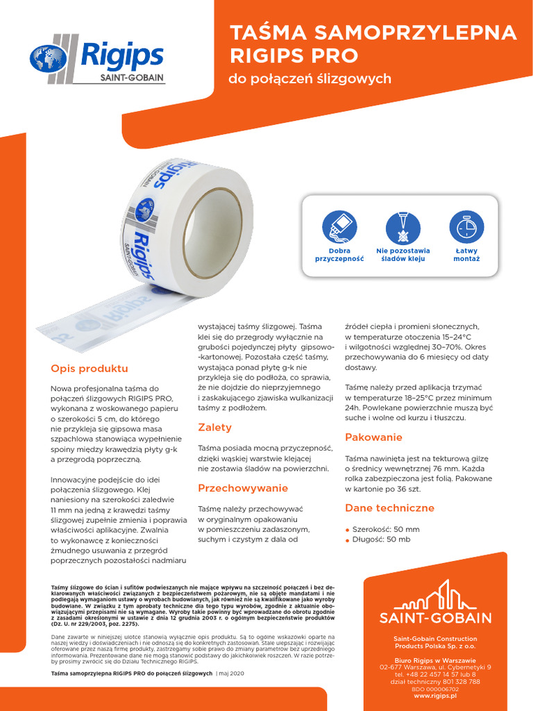 KT Tasma Rigips PRO | PDF