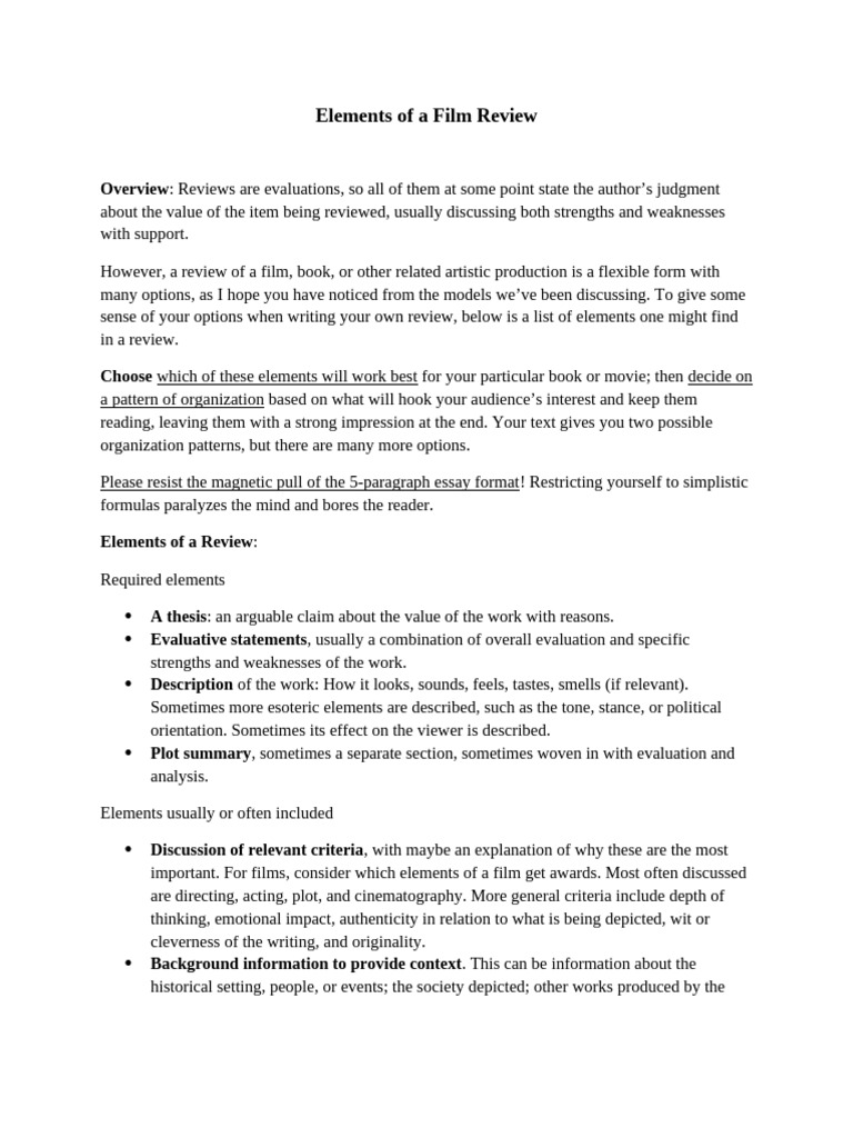 Crafting Effective Film Reviews | PDF