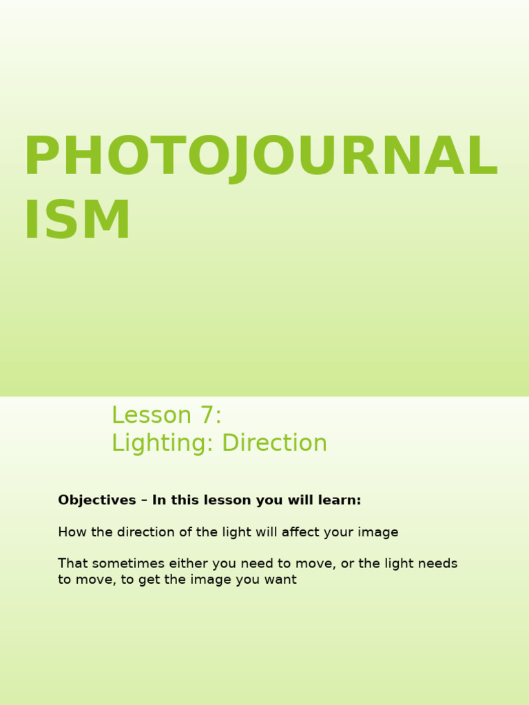 Photojournalism Telling Stories With Images Lessons 7 10 | PDF ...