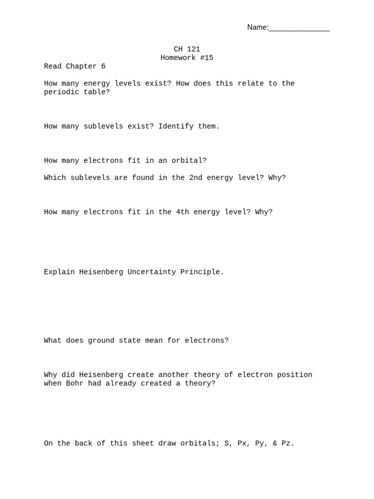 CH 121 HW15 | PDF