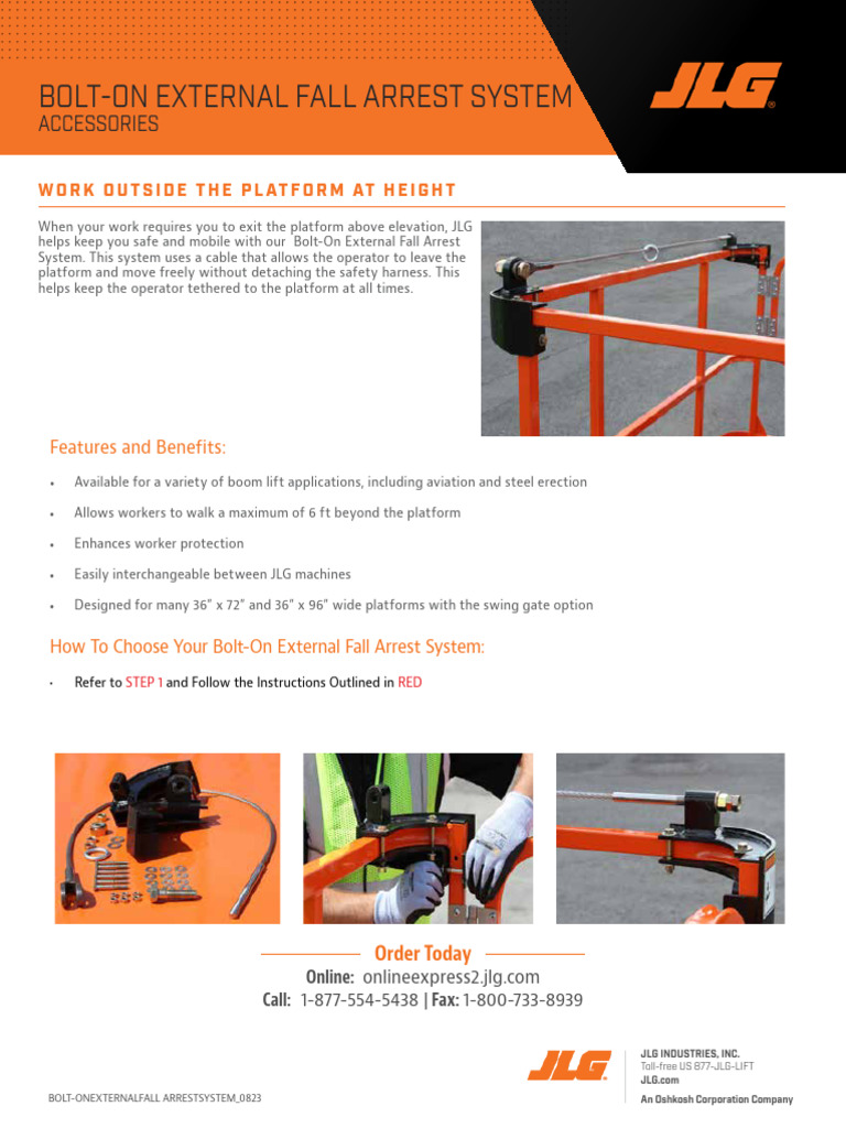 JLG Bolt-On Fall Arrest | PDF