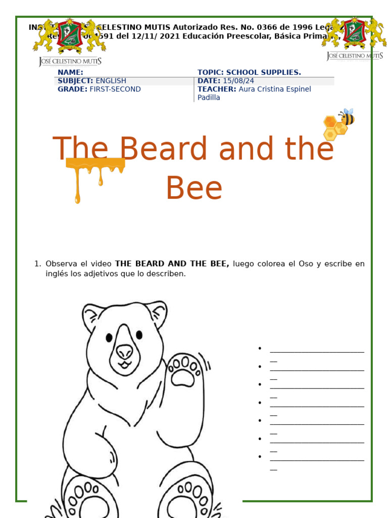 Taller Bear and The Bee | PDF