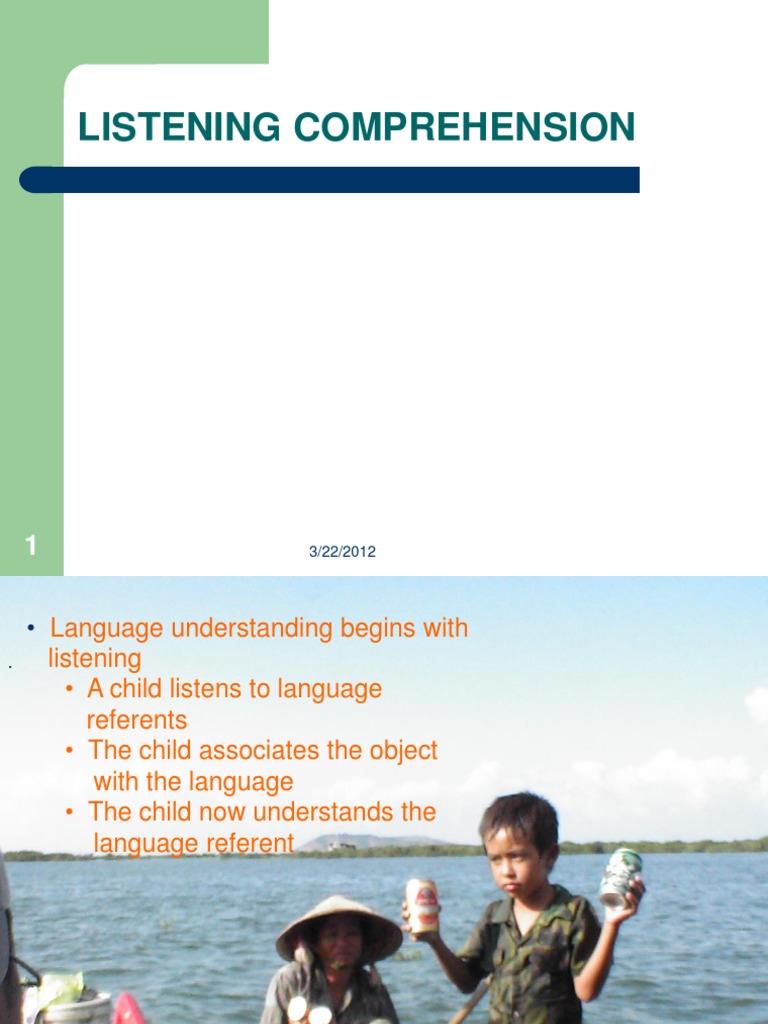 Listening Comprehension | PDF | Hearing Loss | Reading Comprehension