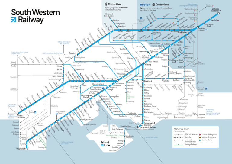 South Western Railway Network Map | PDF