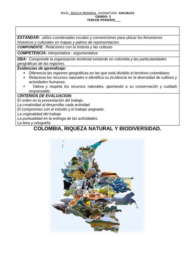Riquezas Naturales de Colombia | PDF | Colombia | Biodiversidad