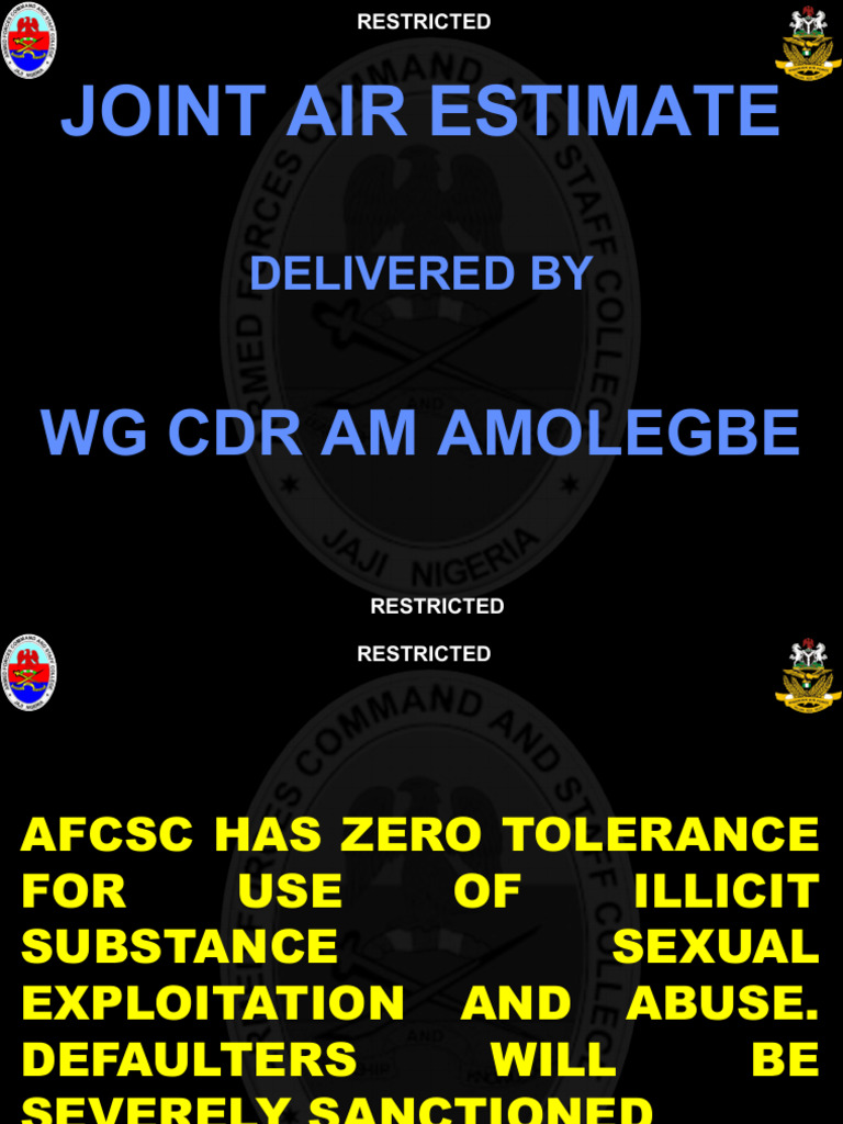 Air Estimate Presentation | PDF | Military Strategy | Deductive Reasoning