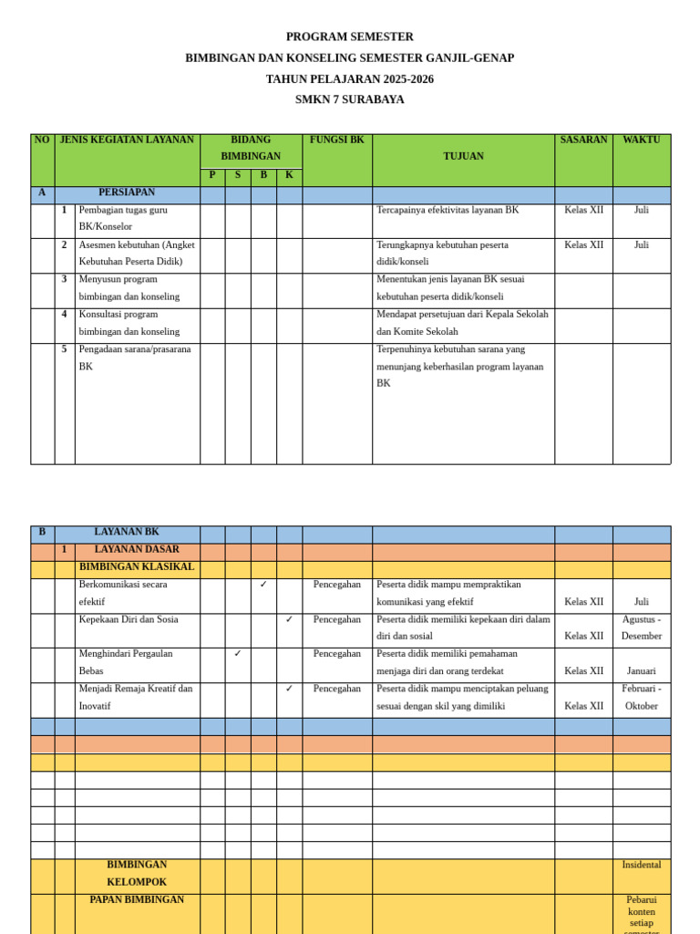 Program Semester Ganjil Dan Genap Kelas XII SMK | PDF