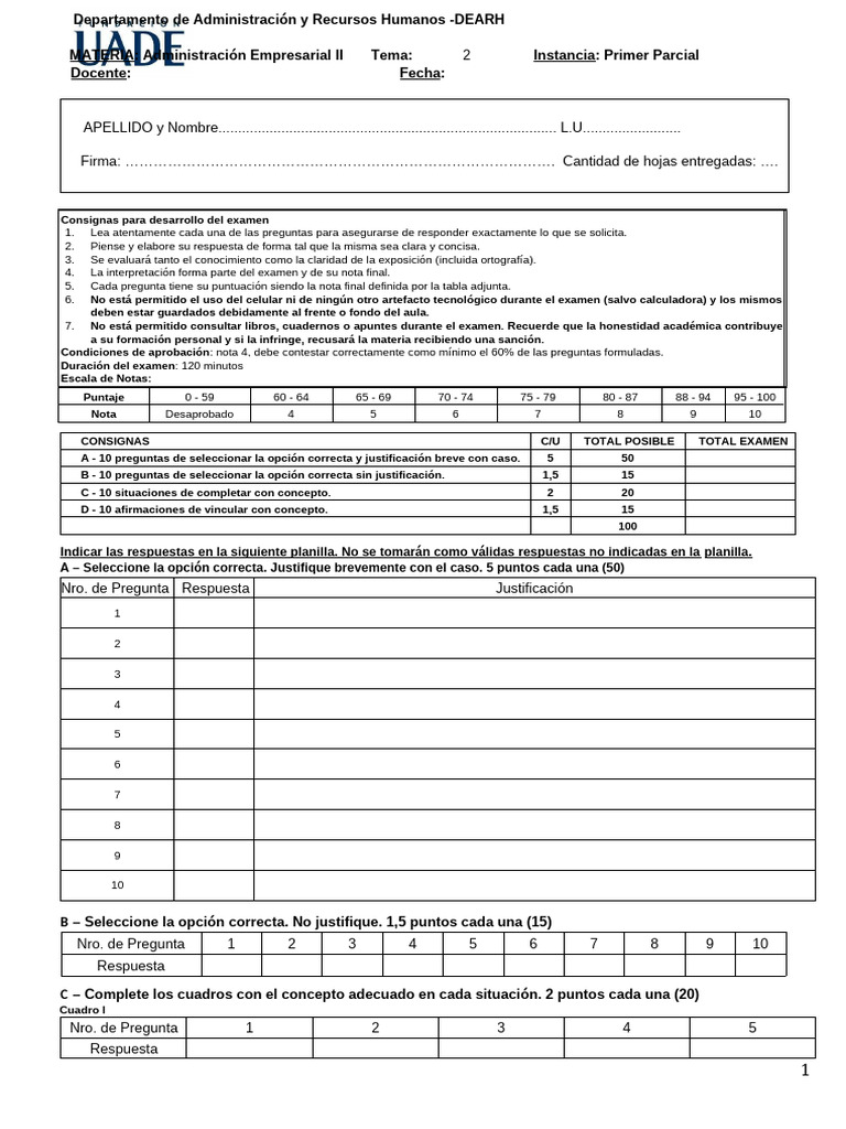 Tema 2 Primer Parcial - ADMI II - 2025 | PDF | Al por menor | Supermercado