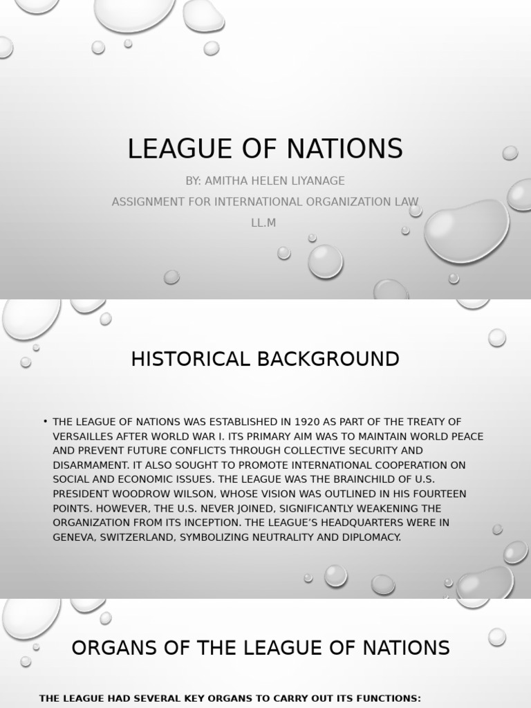 League of Nations Assignment | PDF | League Of Nations | United Nations