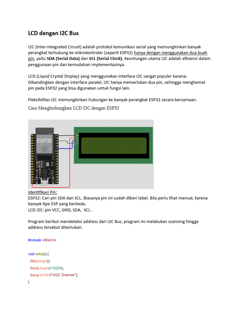 LCD Dengan Protokol I2C | PDF