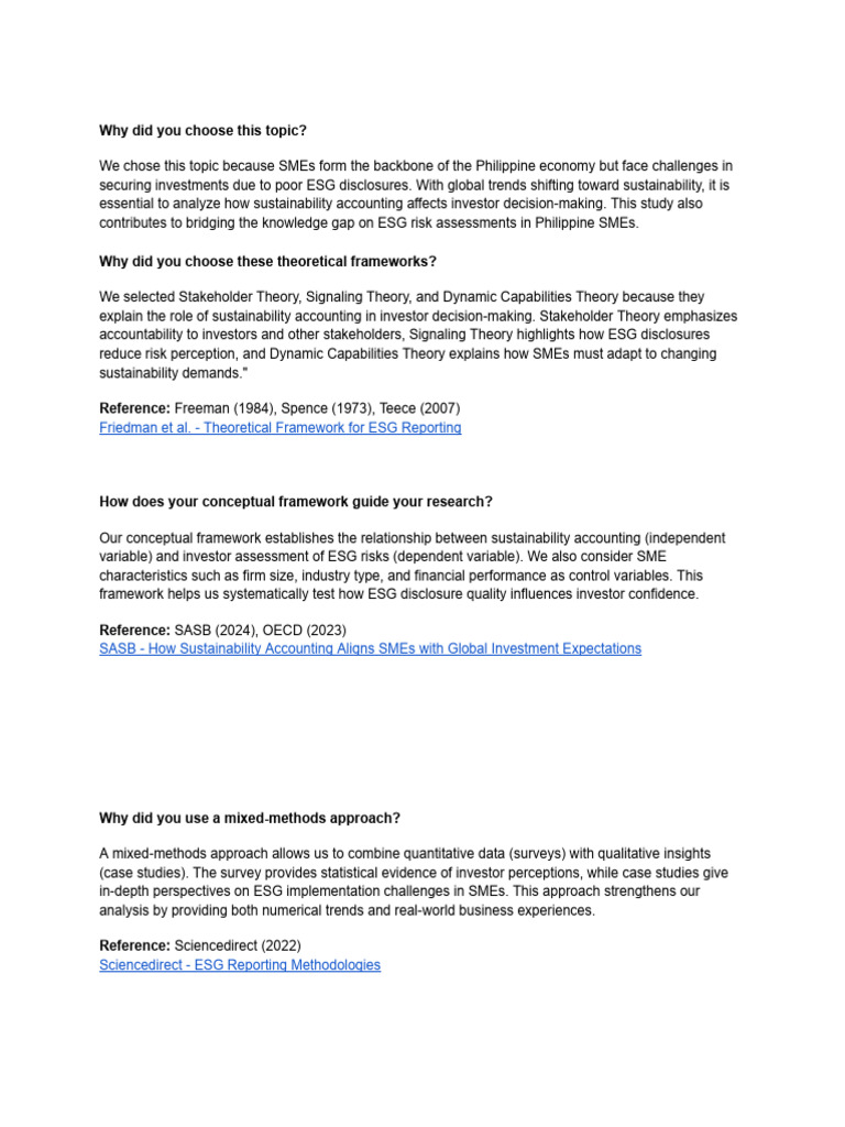 mock defense possible questions | PDF | Small And Medium Sized ...