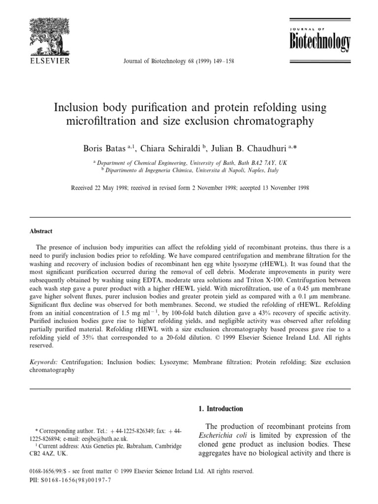 11 s2.0 S0168165698001977 Main | PDF | Protein Purification | Protein ...