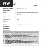 BCOS 185 Jan July 2025 | PDF | Entrepreneurship