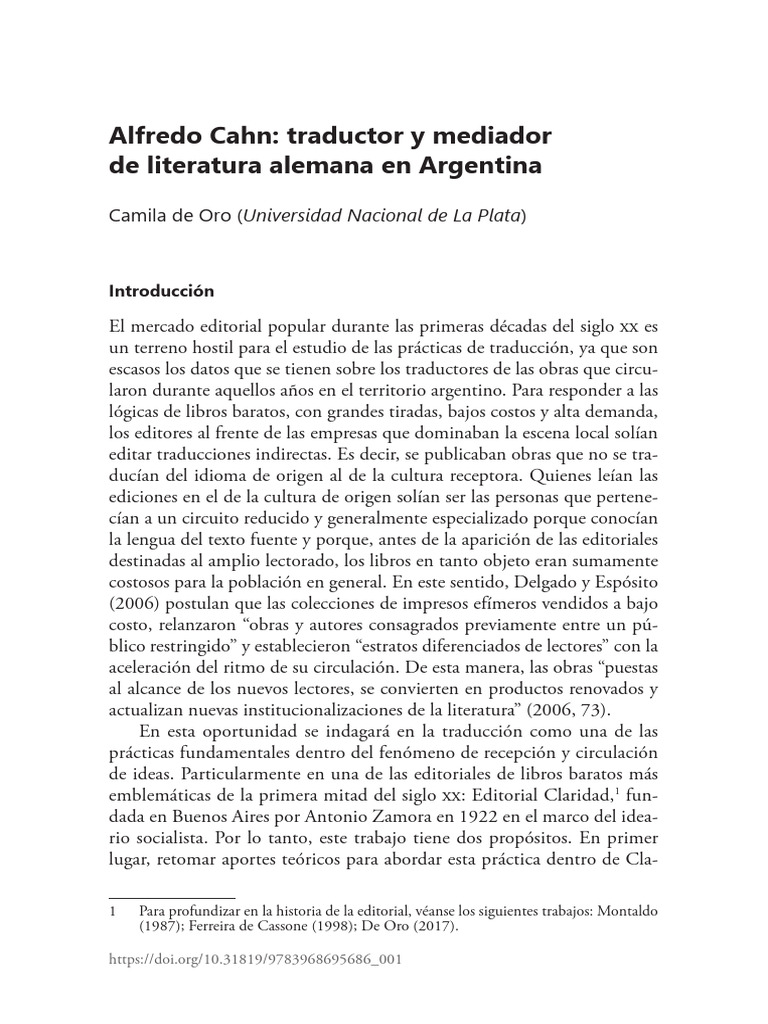 Traducción y mediación en Claridad | PDF | Traducciones | Publicación