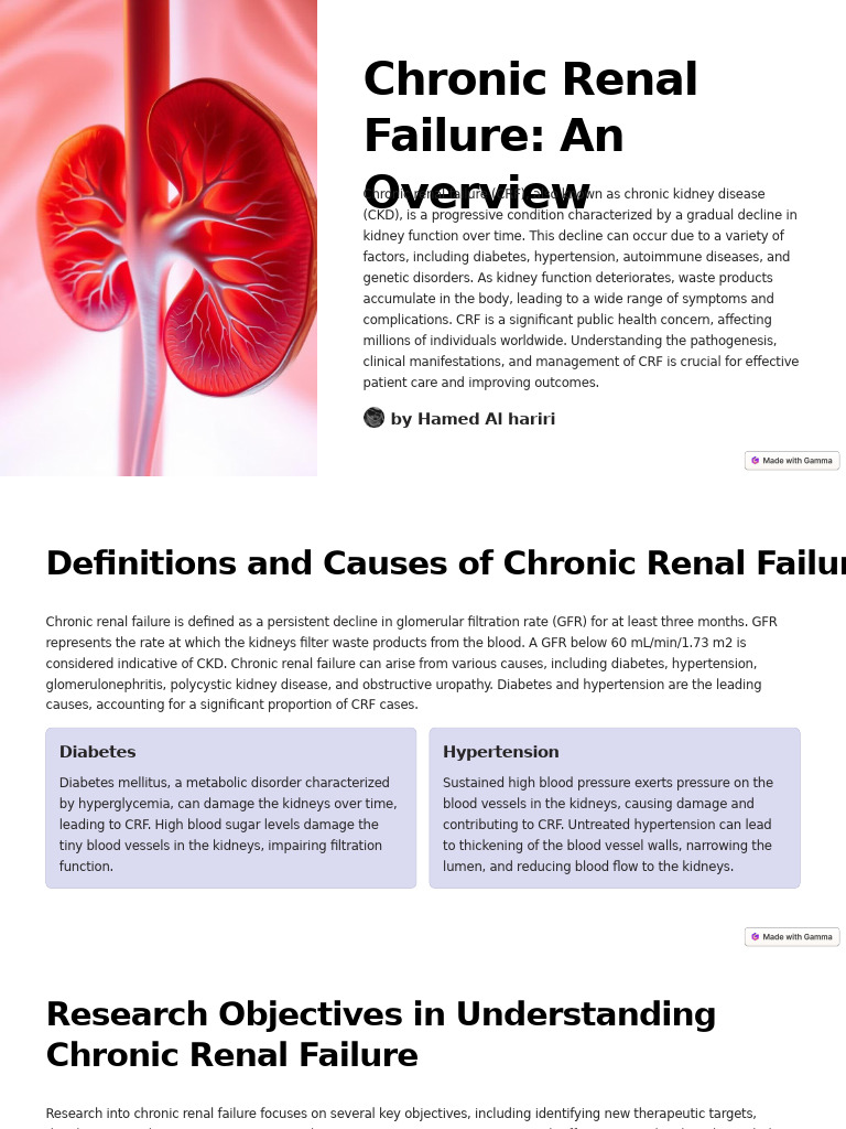 Overview of Chronic Renal Failure | PDF | Chronic Kidney Disease | Kidney